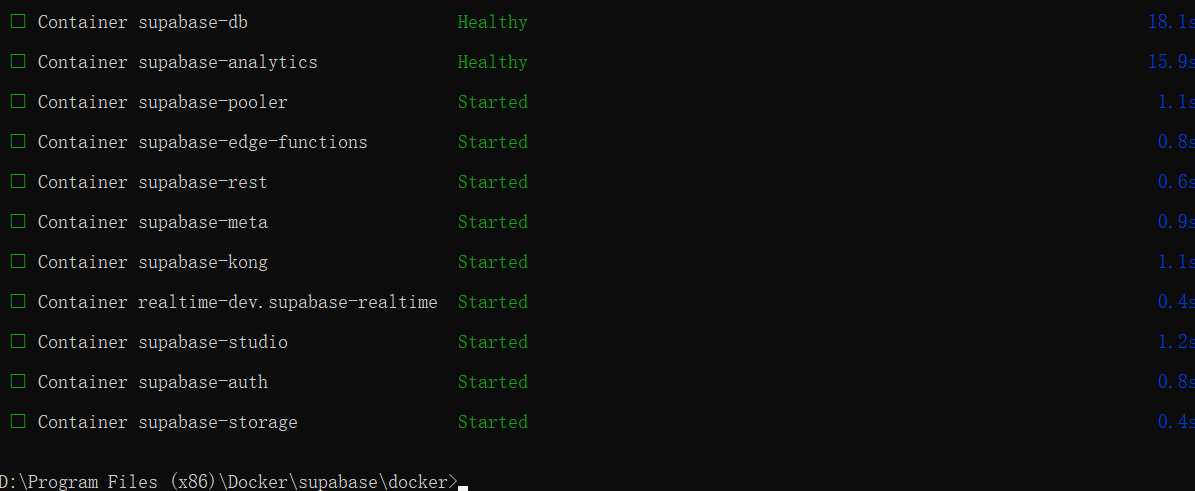 windows通过docker部署supabase启动报错：dependency failed to start: container supabase-db is unhealthy ...