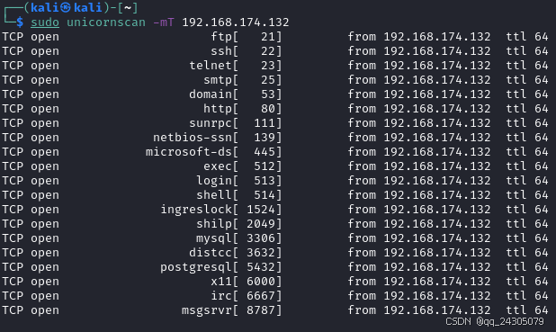 Unicornscan 全参数详细教程！Kali Linux教程！黑客渗透测试！-CSDN博客