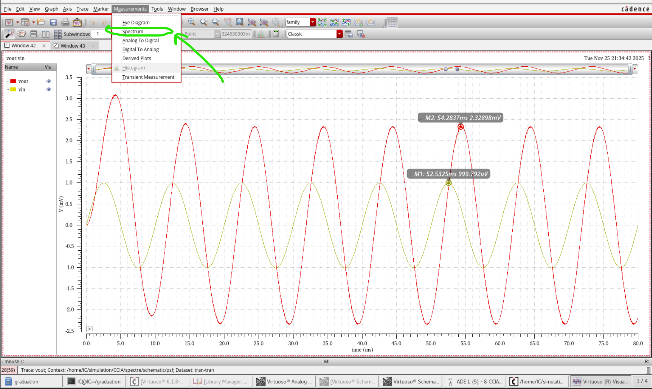 cadence virtuoso之如何进行频谱分析（速成版）_virtuoso怎么对波形进行fft仿真-CSDN博客