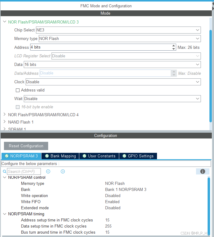 STM32H723的FMC配置NOR FLASH问题及解决_stm32h7 fmc-CSDN博客