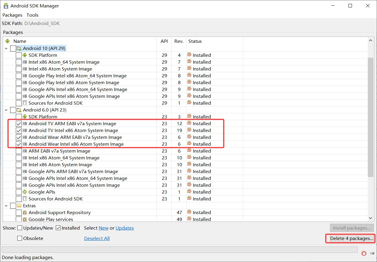 Error: Error parsing D:\Android_SDK\system-images\android-23\android-tv\armeabi-v7a\devices.xml ...