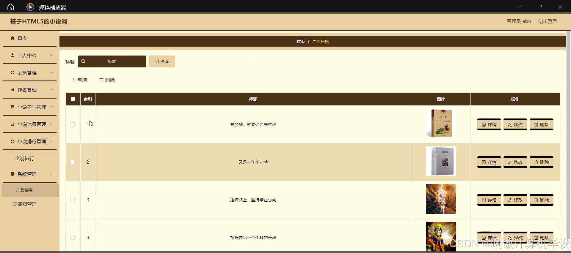 基于ssm+vue基于HTML5的小说网(开题报告+源码+论文)-CSDN博客