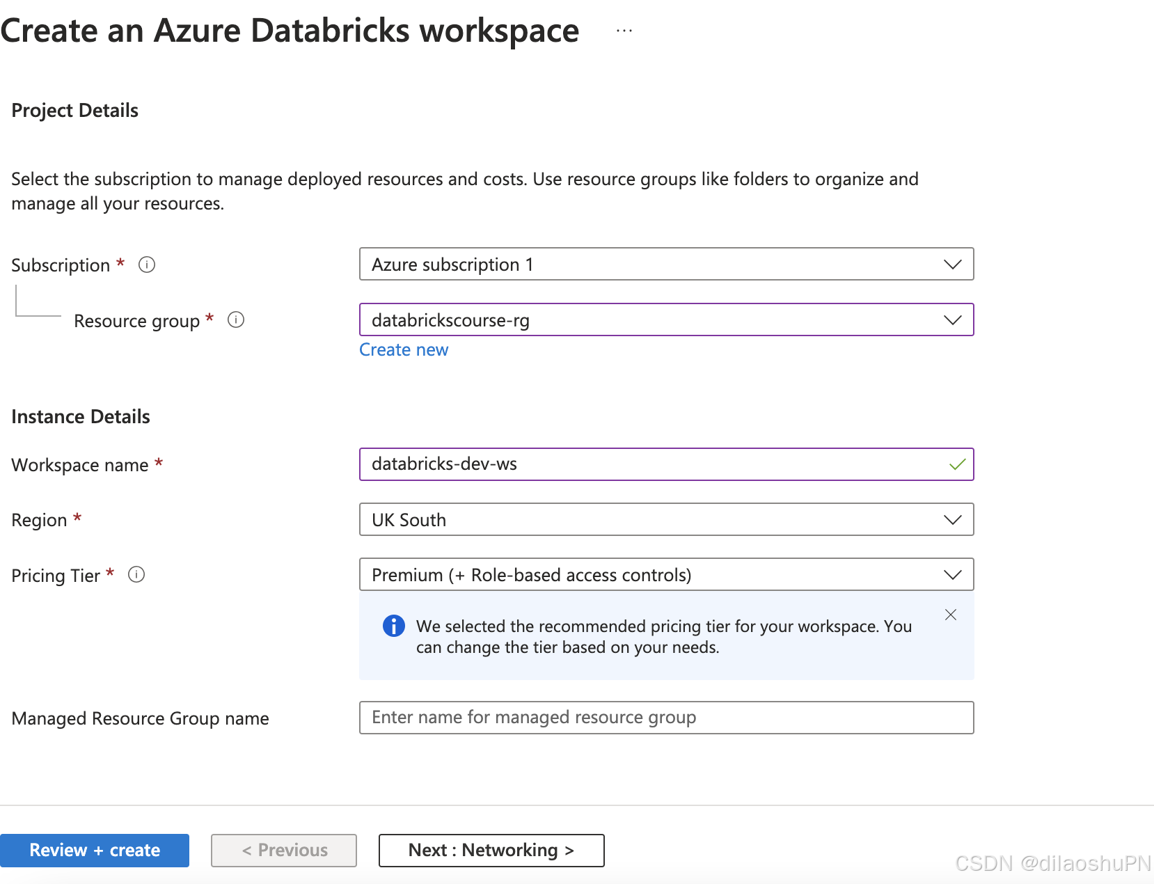 创建Azure Databricks workspace_azure databricks制作-CSDN博客