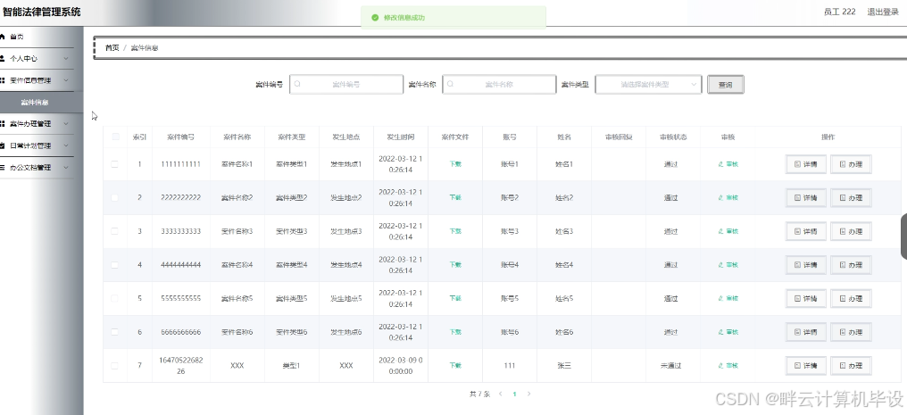 基于nodejsvue智能法律管理系统 开题源码程序论文 计算机毕业设计 Csdn博客