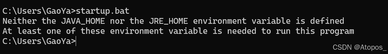 Neither the JAVA_HOME nor the JRE_HOME environment variable is ...