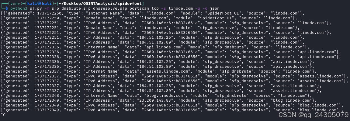 SpiderFoot：一款强大的开源OSINT神器！全参数详解教程！Kali Linux 教程！-CSDN博客