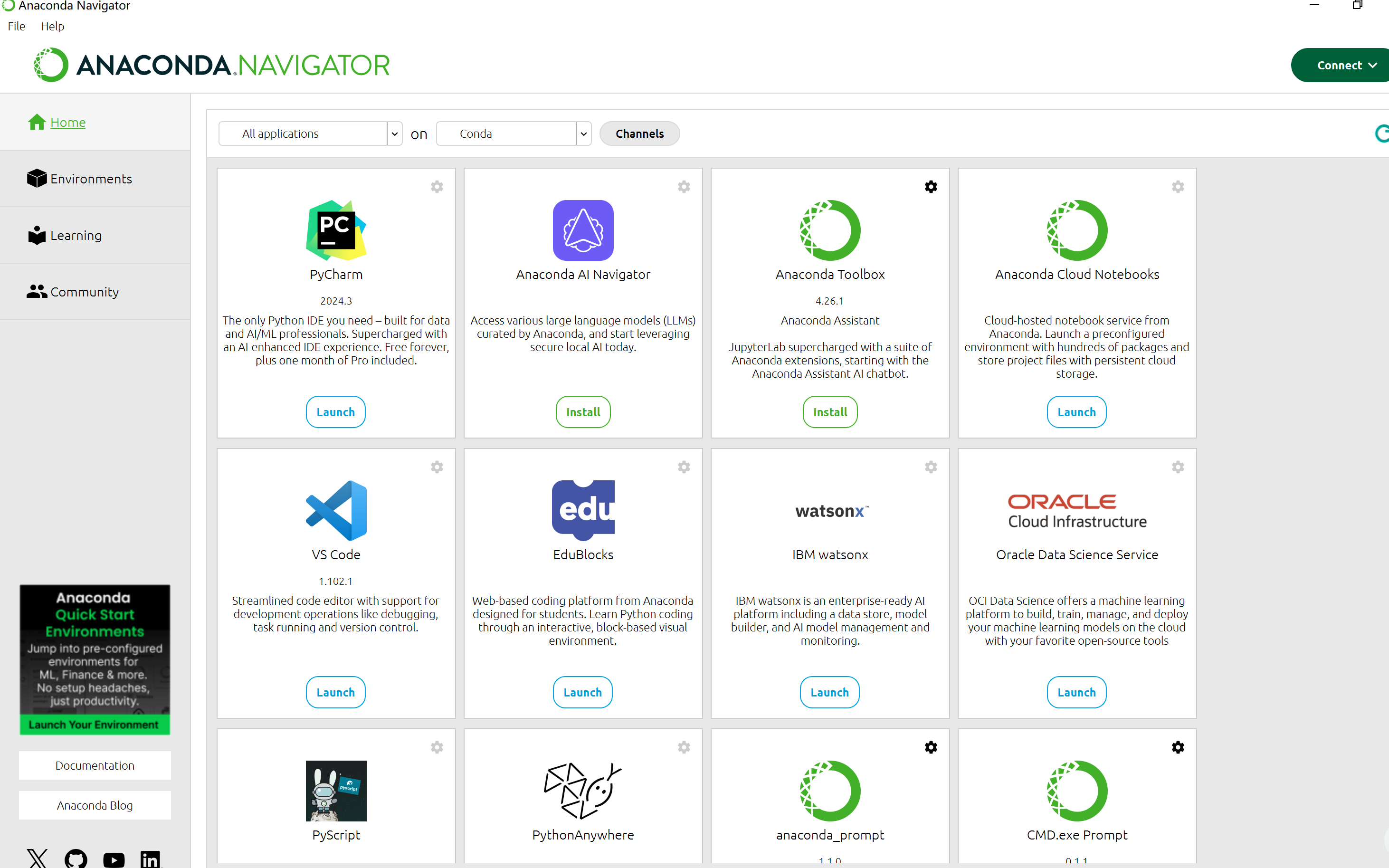 Anaconda的基础使用及相关命令介绍_anaconda navigator怎么使用-CSDN博客