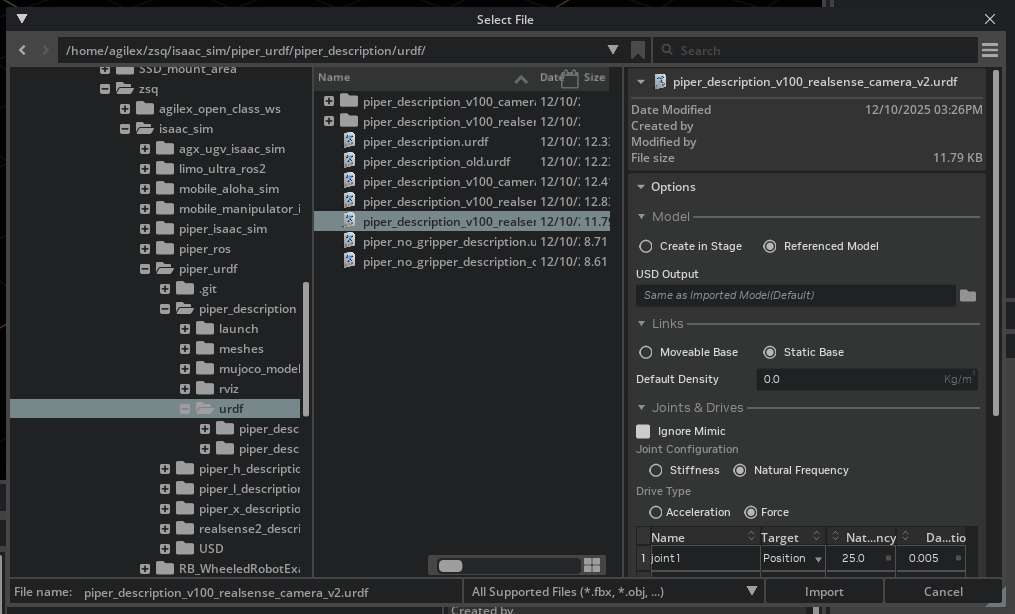 持续更新|第十六弹：Isaac_Sim 导入松灵PiPER URDF_isaac sim导入urdf-CSDN博客