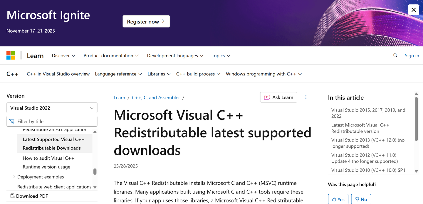 Microsoft Visual C++ Redistributable 运行库怎么安装？（详细教程）-CSDN博客