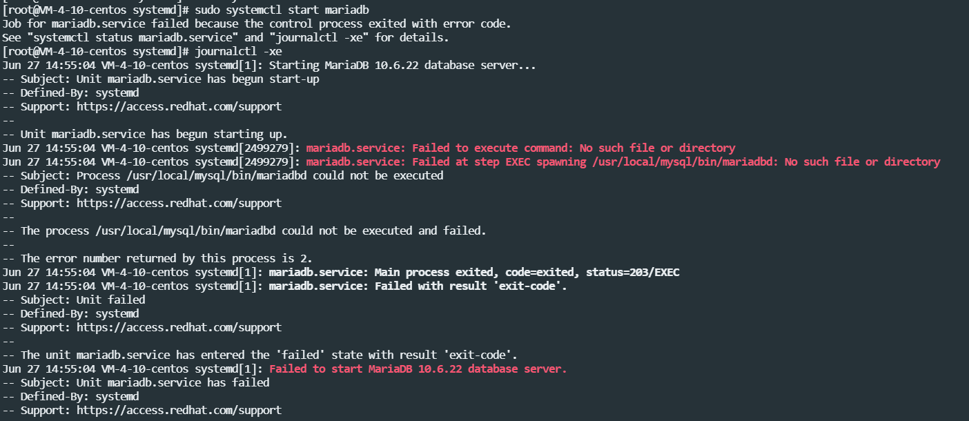 Mariadb10.6.22安装过程报错及解决_mariadb 10.6-CSDN博客