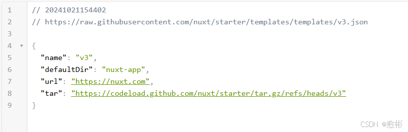 nuxt3 安装报错，Failed to download template from registry: Failed to download https://raw ...
