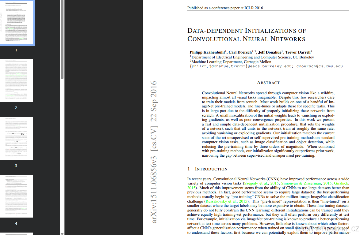 magic_init：Data-dependent initialization of convolutional neural ...