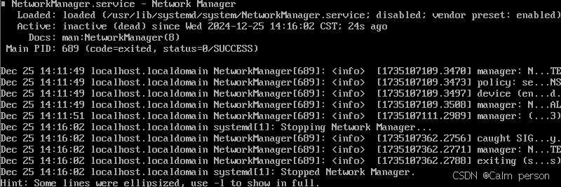 centos的network网络配置后无网络问题_systemctl stop networkmanager-CSDN博客