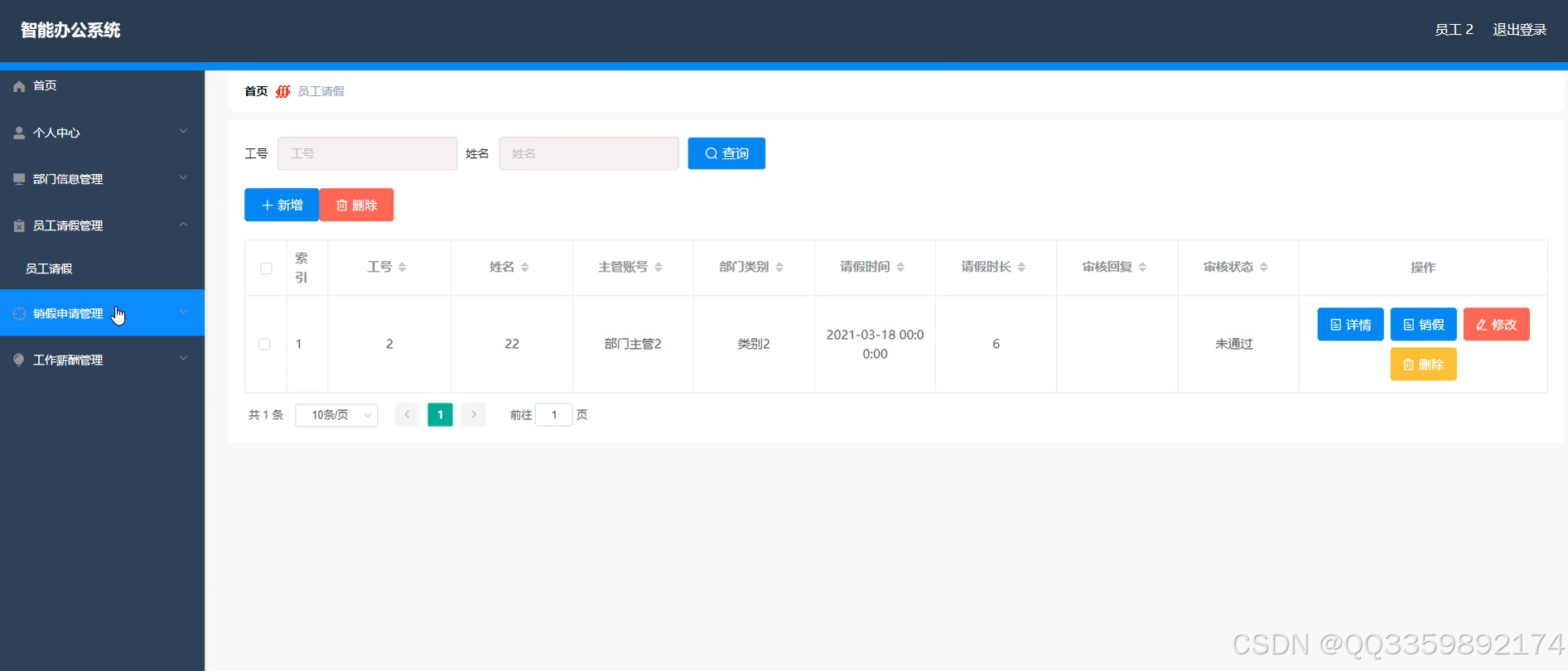 基于java jsp ssm vue OA智能办公系统请假、薪酬工资管理系统-CSDN博客