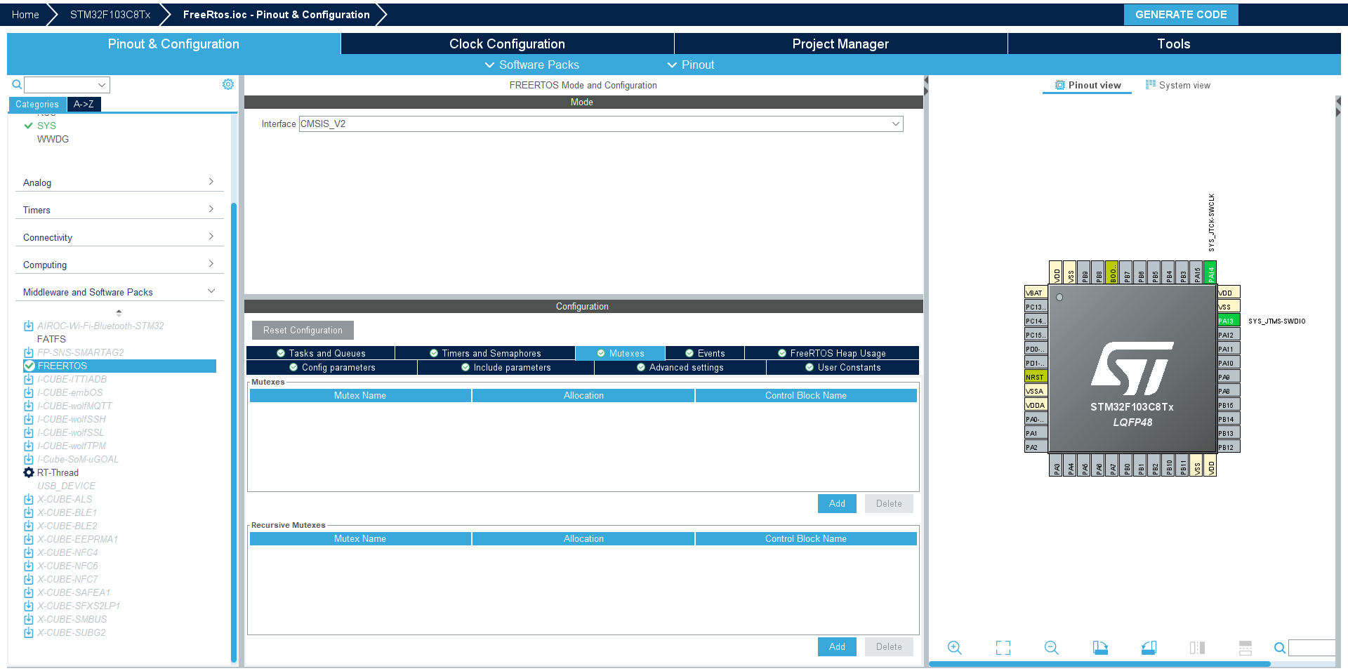 第六篇、STM32CubeMX移植FreeRTOS及API介绍-CSDN博客
