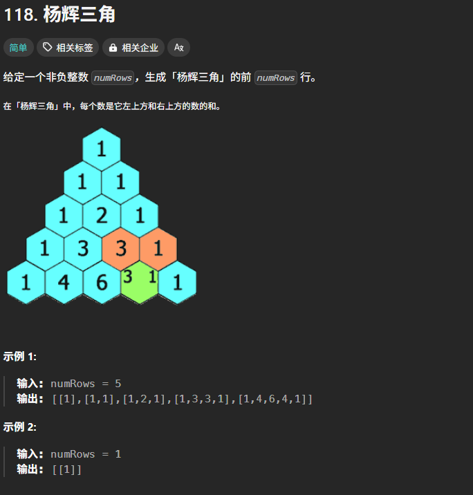 leetcode 118:杨辉三角 -CSDN博客