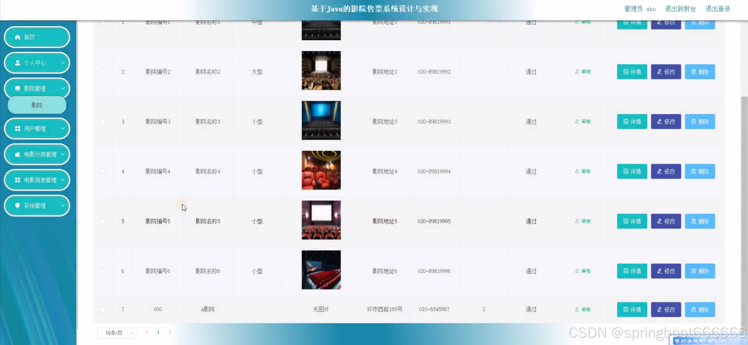 Java基于java的影院售票系统设计与实现源码mysql文档 Csdn博客 7944