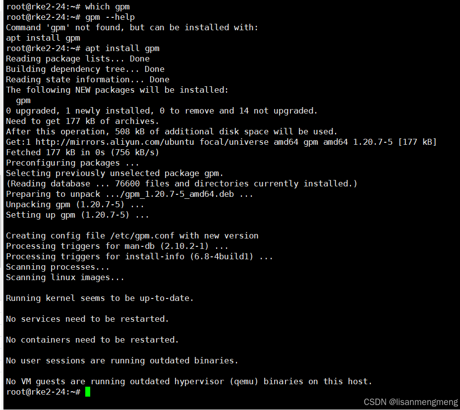 Linux 操作系统下gpm命令介绍和使用案例_gpm linux-CSDN博客