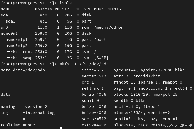 red hat 9.5 恢复磁盘数据_dev sda1 1.1g 149m 805m-CSDN博客