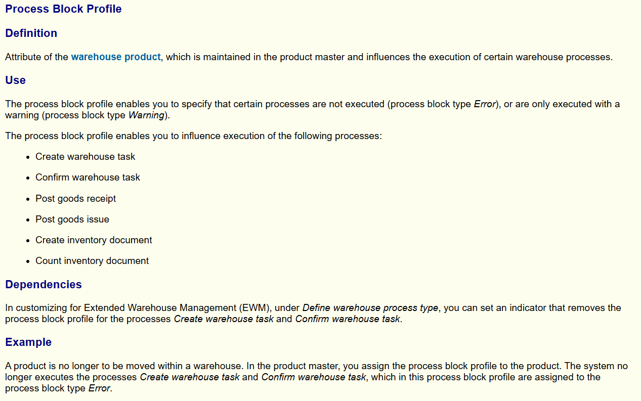 SAP EWM后台配置研习之Process Block Profile-CSDN博客