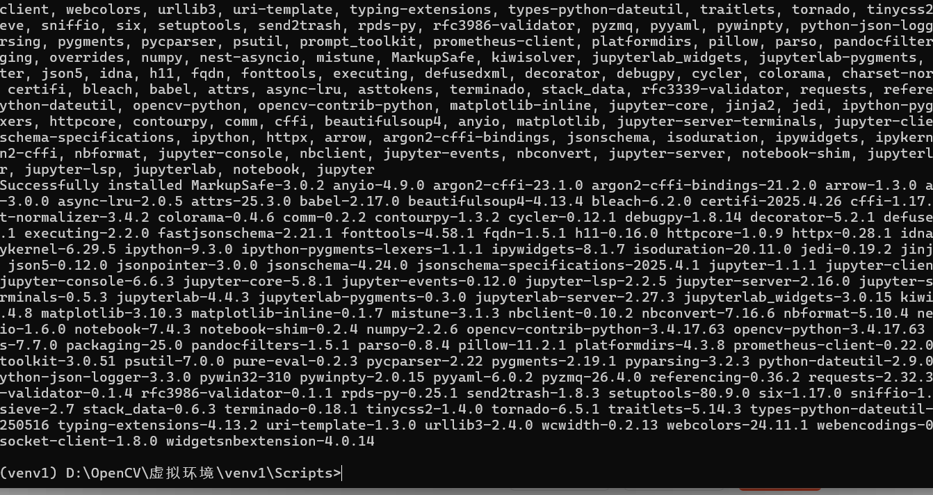 Python 用虚拟环境安装OpenCV_怎么在虚拟环境中下载opencv-CSDN博客