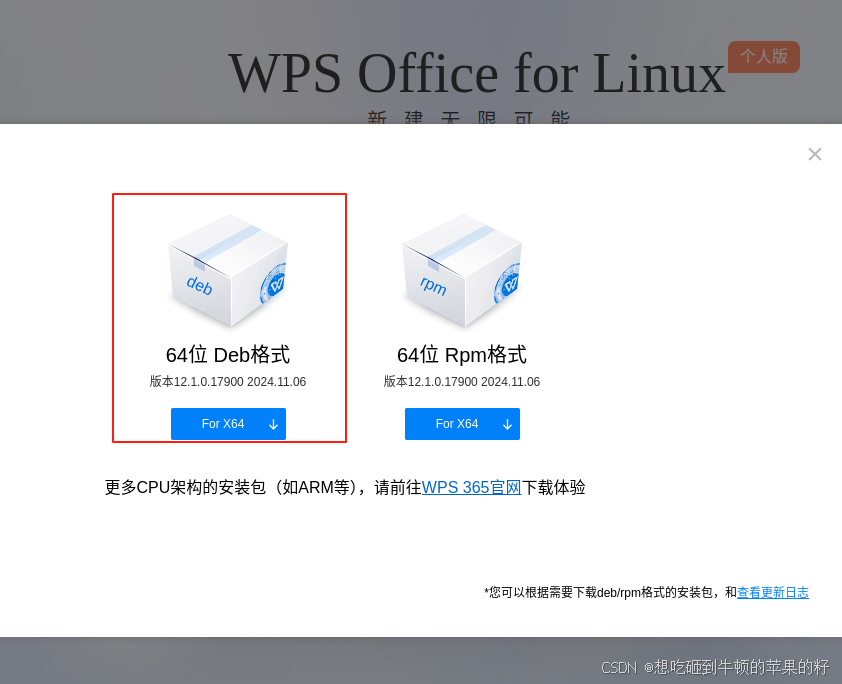 安装Ubuntu版本的WPS，包你能用。_wps ubuntu-CSDN博客
