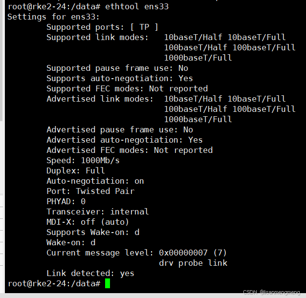 Linux 操作系统下ethtool 命令介绍和使用案例_linux ethtool-CSDN博客