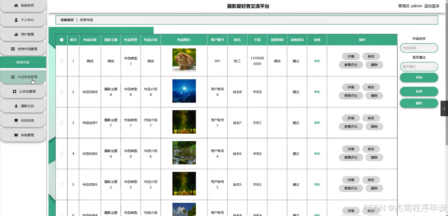 Java计算机毕业设计摄影爱好者交流平台（开题源码论文）摄影交流平台java Csdn博客