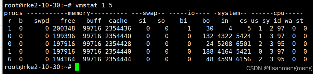 vmstat 命令介绍和使用案例_vmstat用法-CSDN博客