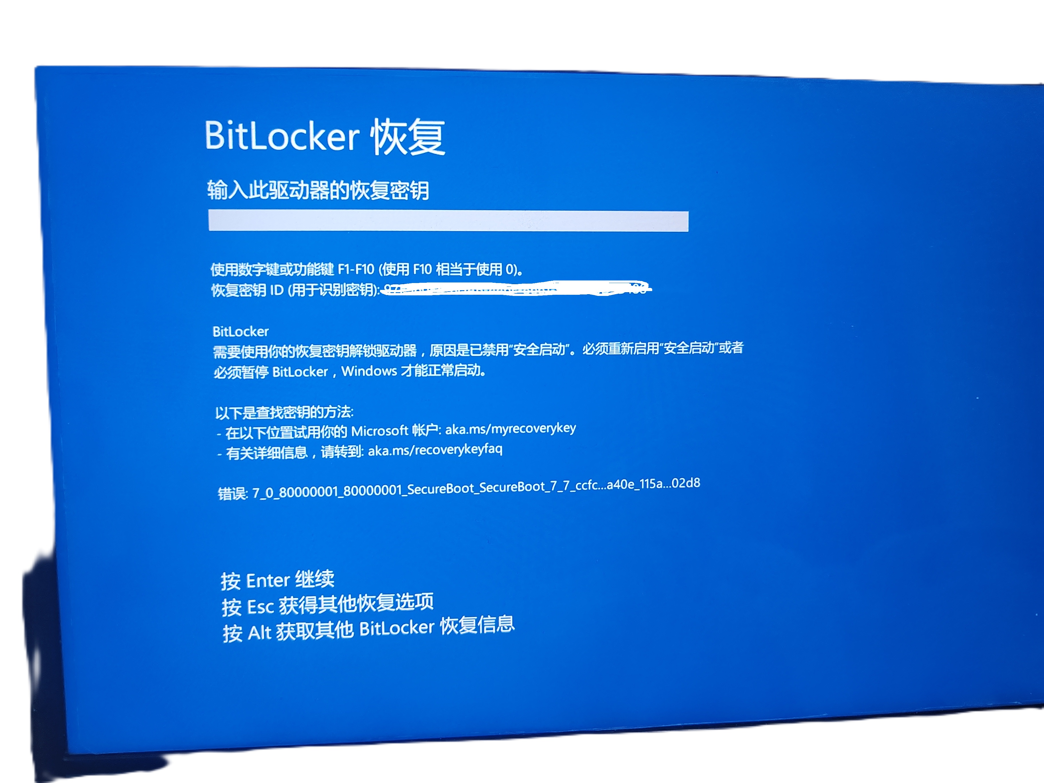 电脑蓝屏出现Bitlocker修复提示怎么解决？_bitlocker recovery-CSDN博客