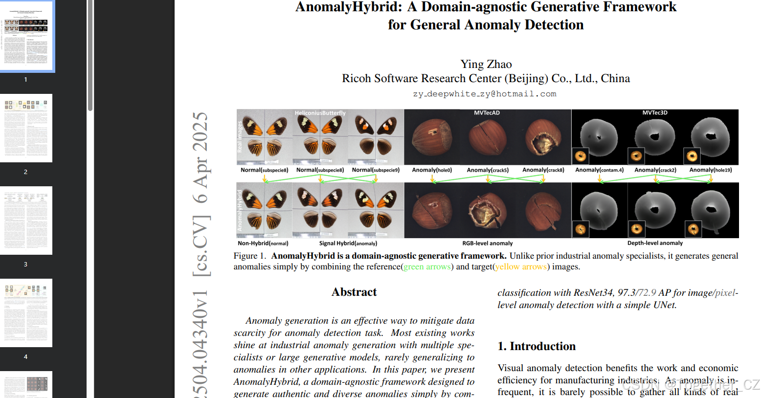 AnomalyHybrid: A Domain-agnostic Generative Framework for General Anomaly Detection通用异常检测的领域无关生成 ...