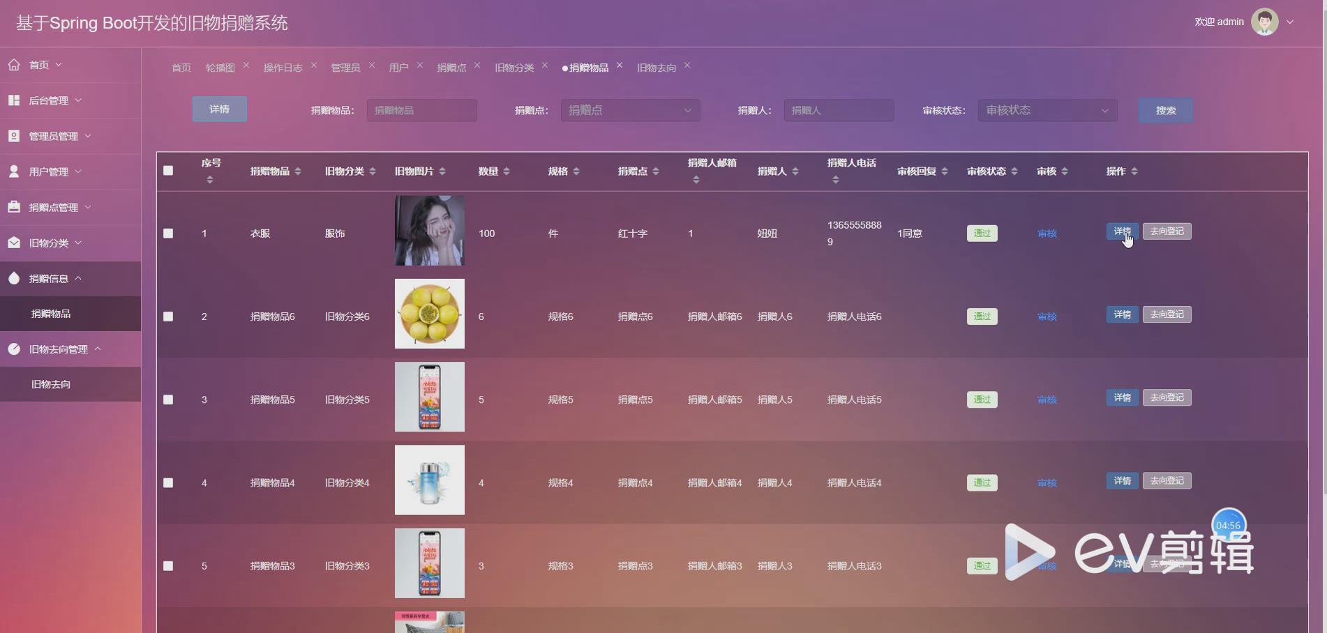 vue3基于Spring Boot开发的旧衣物捐赠系统Python+django-CSDN博客