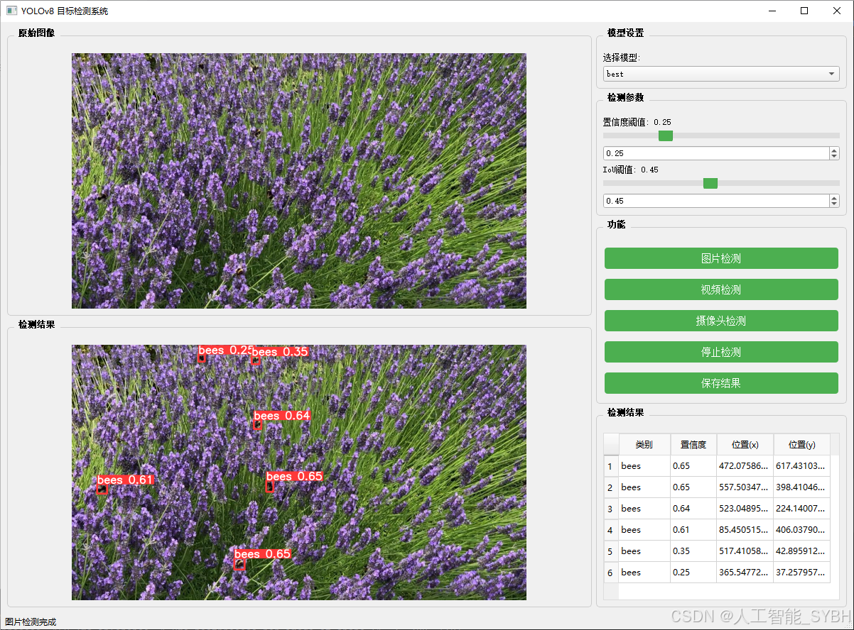 基于深度学习YOLOv8的蜜蜂识别检测系统（YOLOv8+YOLO数据集+UI界面+Python项目源码+模型）_蜂箱板数据集-CSDN博客