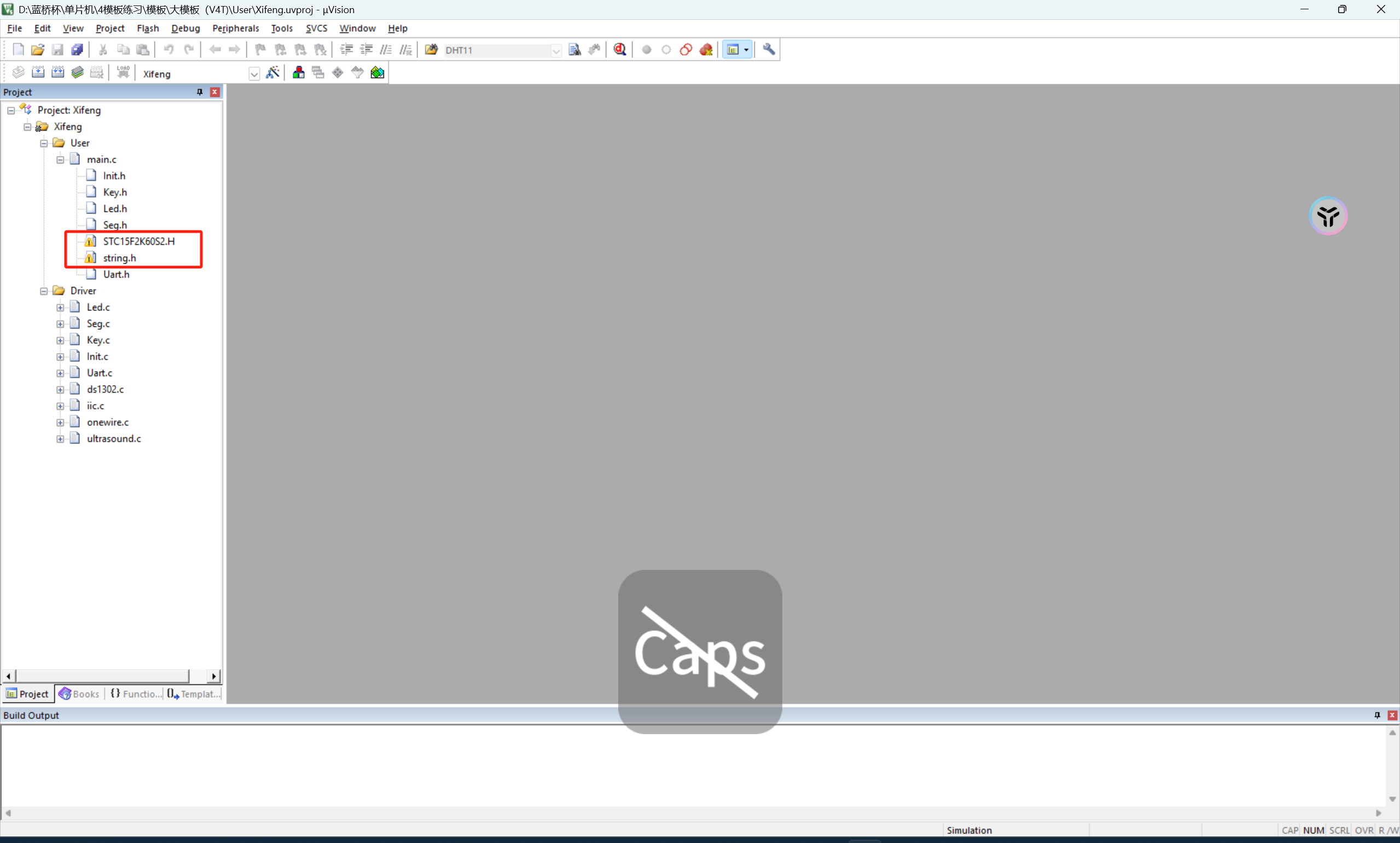 C:\Keil v5\C51\Inc\STC\STC15F2K6052H contains an incorrect path.蓝桥杯单片机芯片包下载_keil5 contains an ...