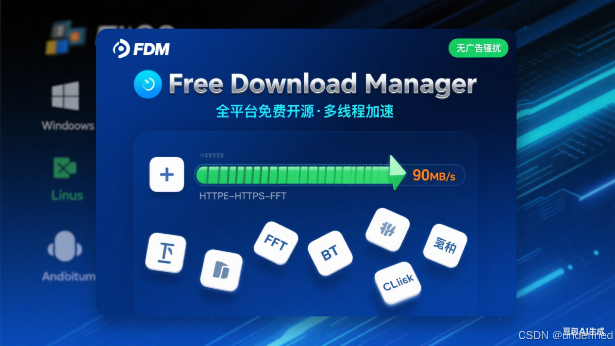 FDM 替代 1dm：全平台免费开源，多线程满速，无弹窗实测_1dm+文件解密很慢-CSDN博客
