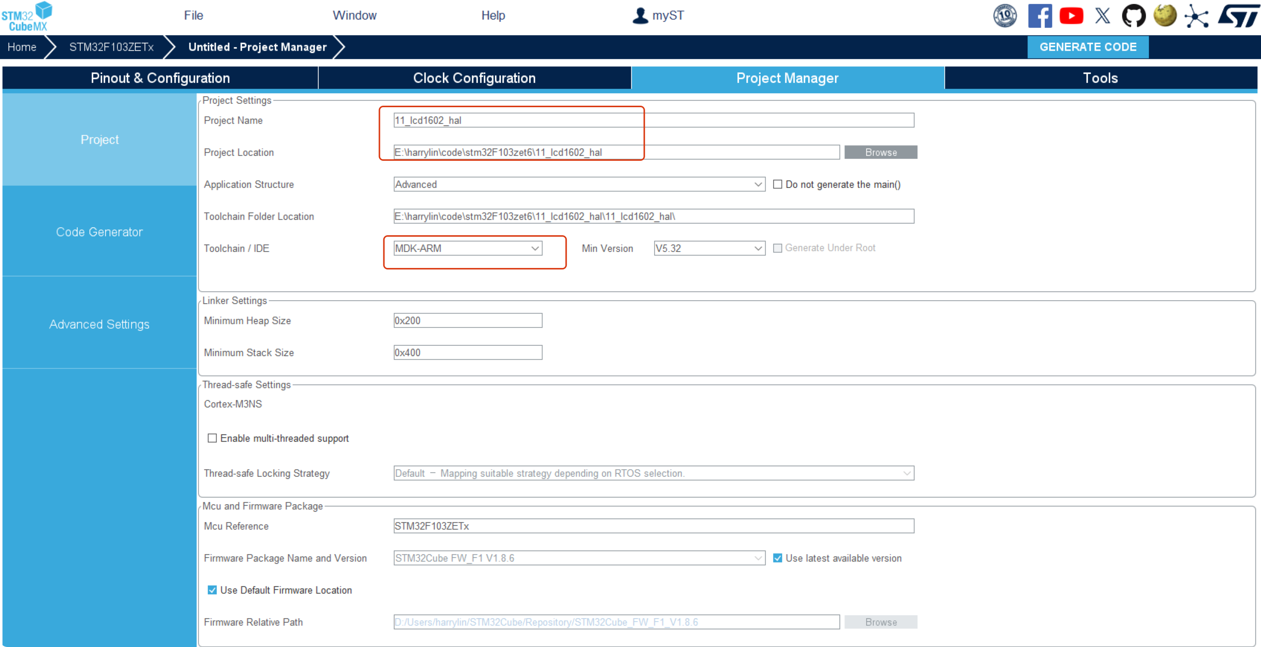 STM32CubeMX + HAL 库：用PCF8574芯片实现 IIC 总线协议驱动 LCD1602 显示-CSDN博客