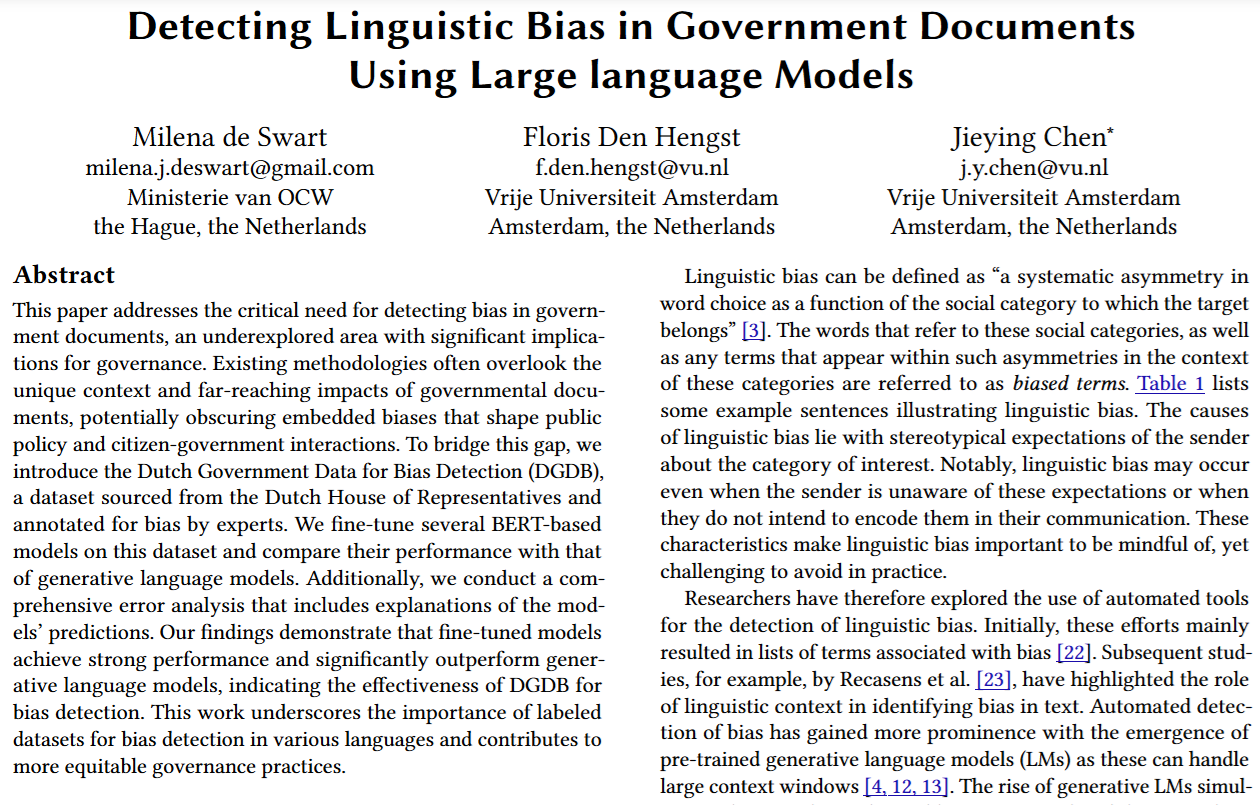 论文阅读 WWW-Web4good 2025 Detecting Linguistic Bias in Government ...