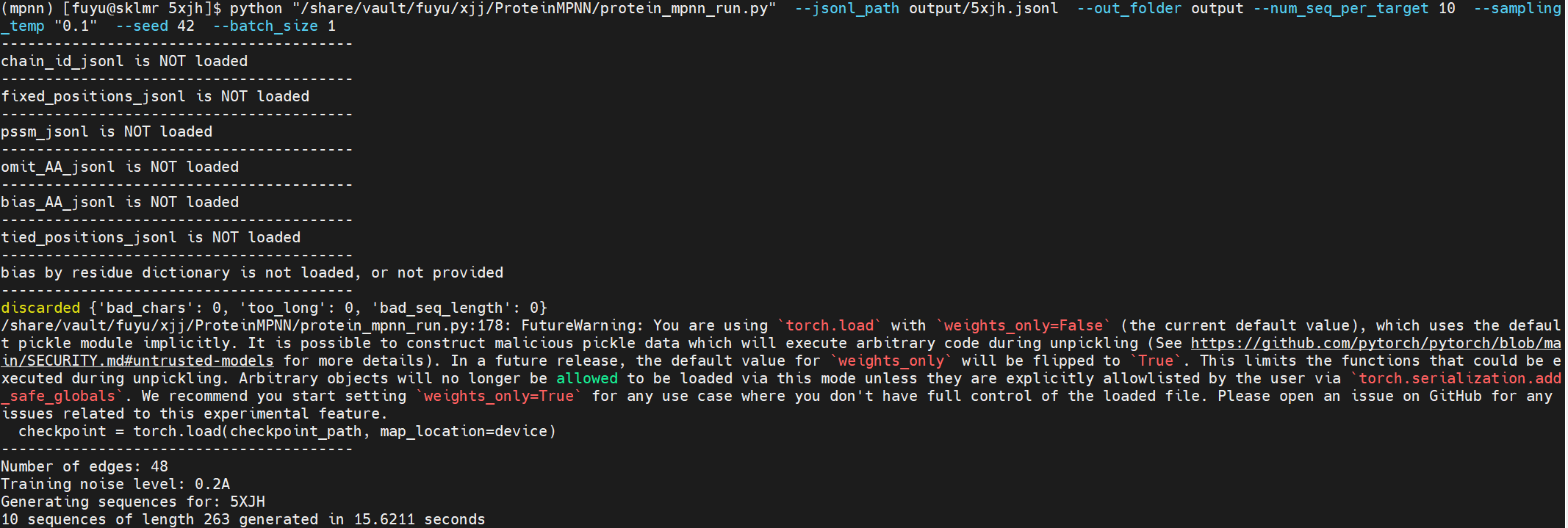 零基础ProteinMPNN模型部署及蛋白质序列设计_proteinmpnn网页版-CSDN博客