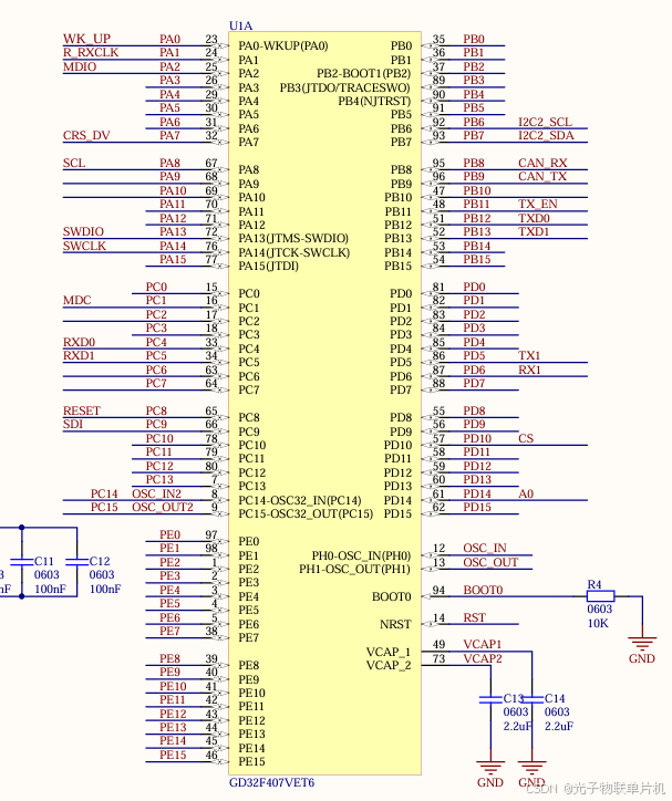 GD32F407单片机开发入门(一)GD32F407VET6开发板电路原理图分析-CSDN博客