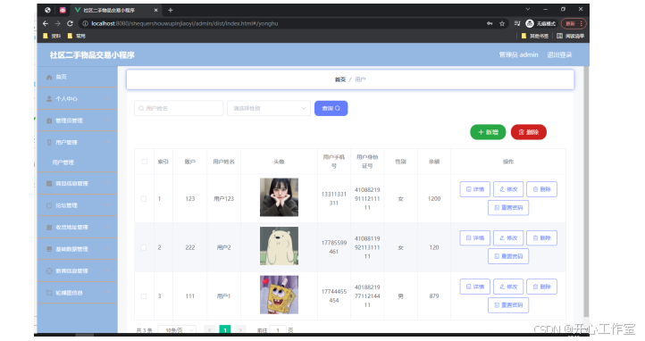 weixin187社区二手物品交易小程序ssm(文档+源码)_kaic-CSDN博客