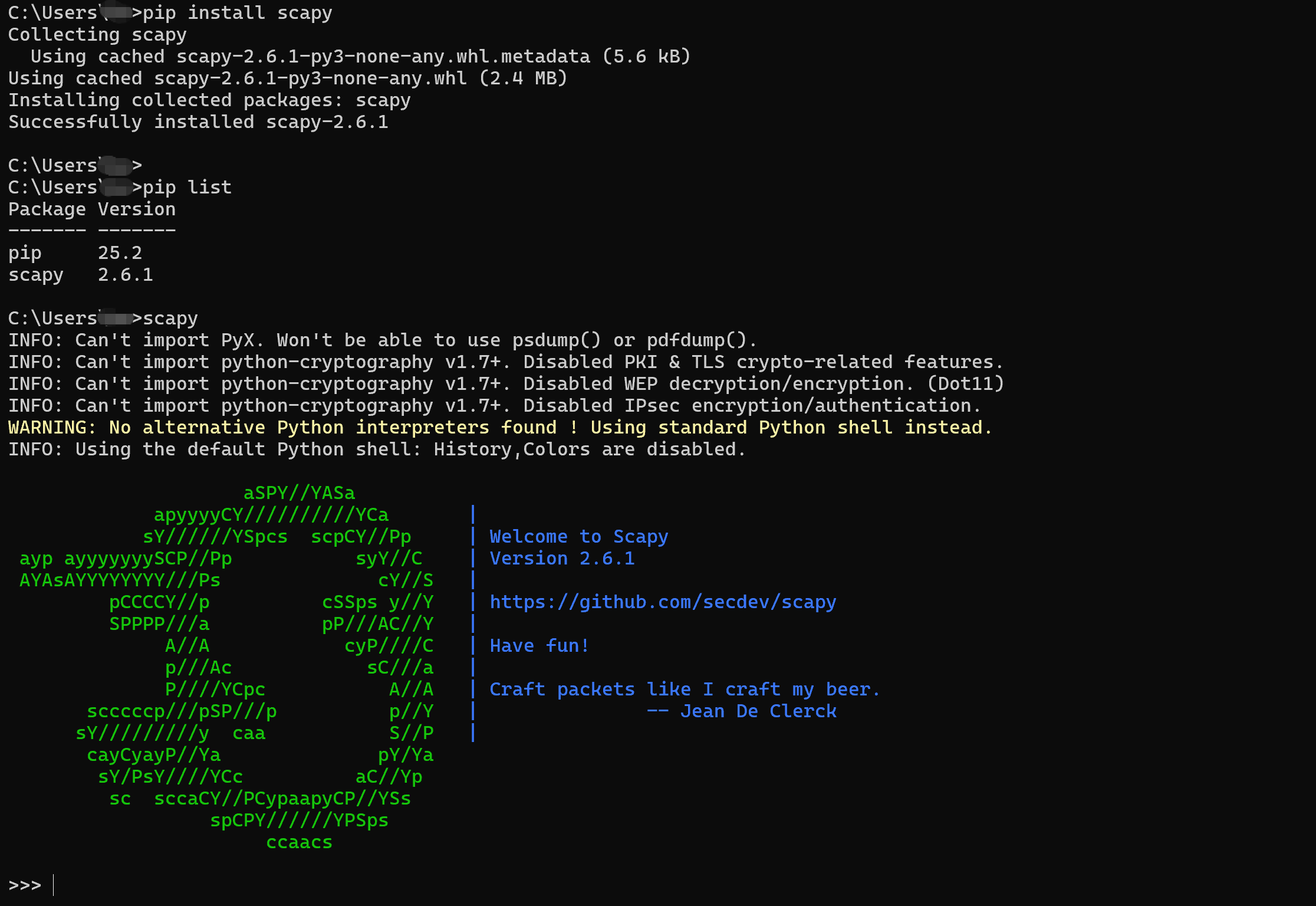 【Scapy】Scapy详细安装教程、功能介绍、快速上手-CSDN博客
