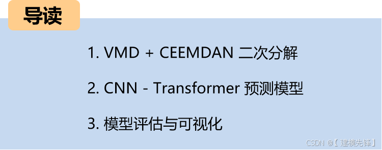 VMD + CEEMDAN 二次分解，CNN-Transformer预测模型_ceemdan-vmd-cnn-bilstm-transformer-CSDN博客