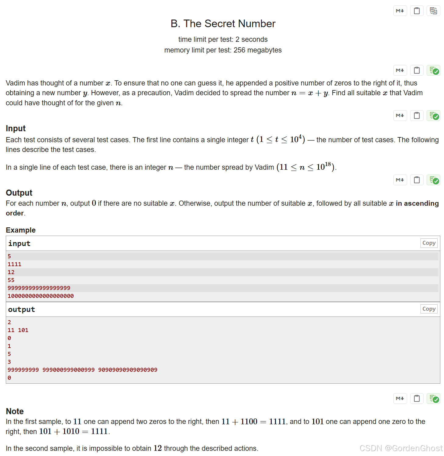 The Secret Number（Round 1043）-CSDN博客