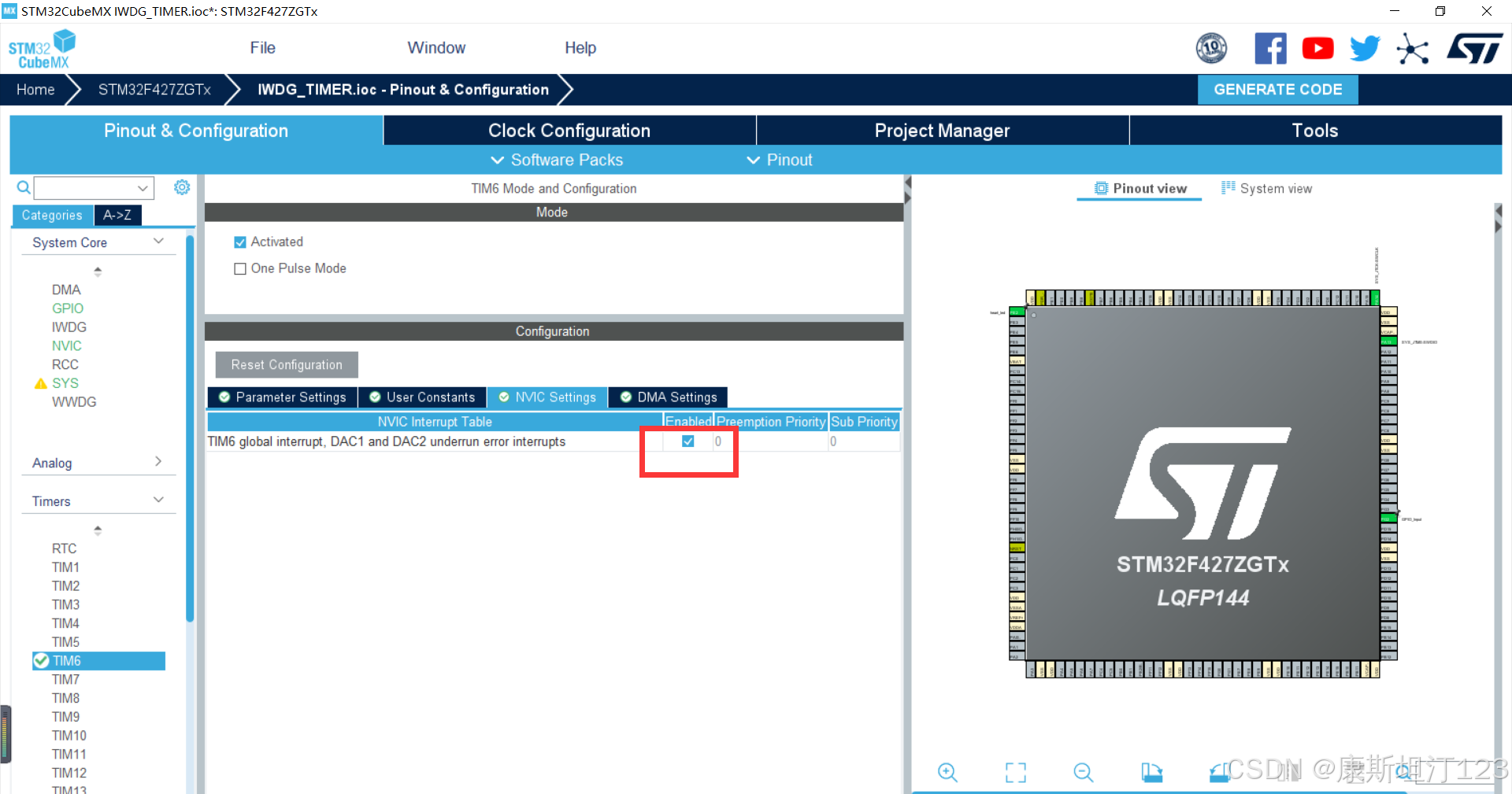 CubeMX+STM32F4+TIM6基本定时器使用_stm32f4 tim6-CSDN博客