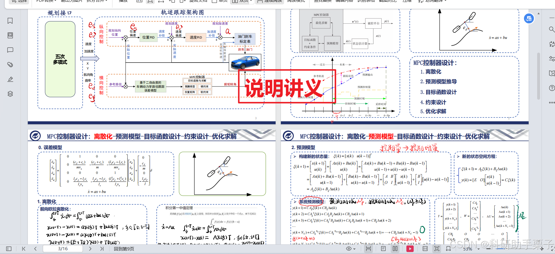 基于MPC模型预测车辆轨迹跟踪控制(横向+纵向MPC_双PID）联合仿真（带说明PPT）-CSDN博客