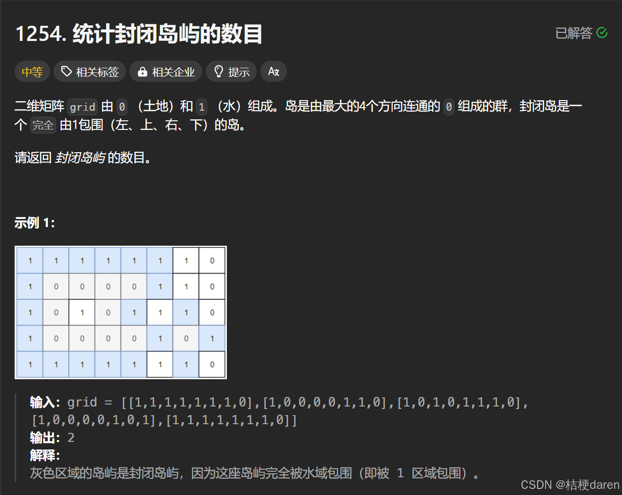 岛屿问题(dfs、网格类问题) Csdn博客 9731
