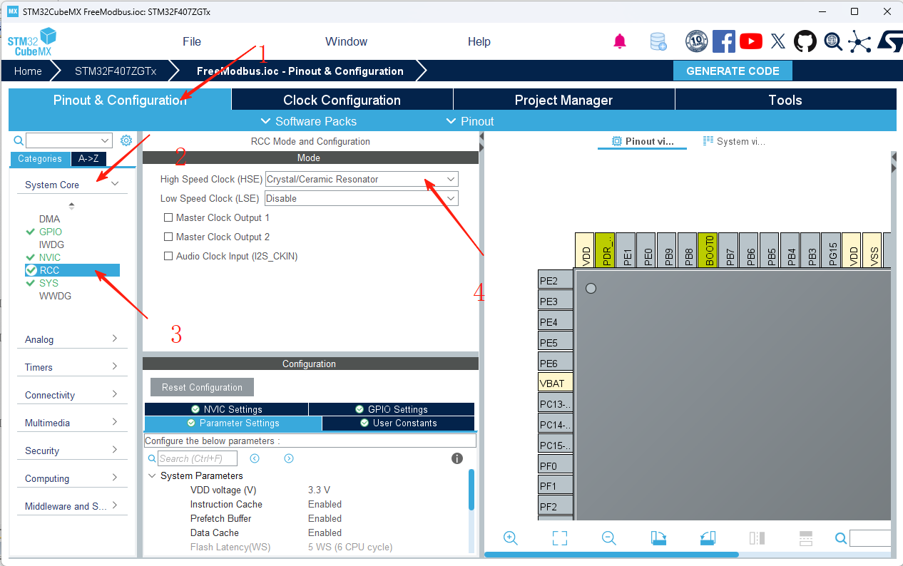 STM32F407配合Cubmx移植FreeModbusRTU协议栈详细过程（只讲操作，手把手操作）_sstm32f407 modbus-CSDN博客