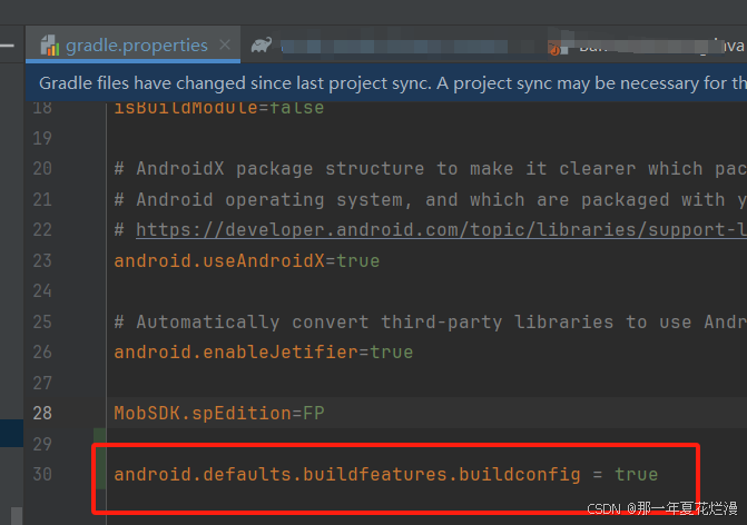 Build Type ‘debug‘ contains custom BuildConfig fields, but the feature is disabled._build type ...