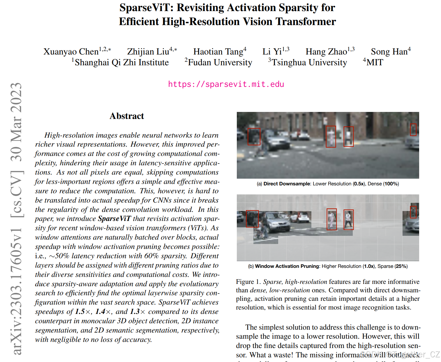SparseViT: 重新审视激活稀疏性以实现高效的高分辨率视觉Transformer-CSDN博客