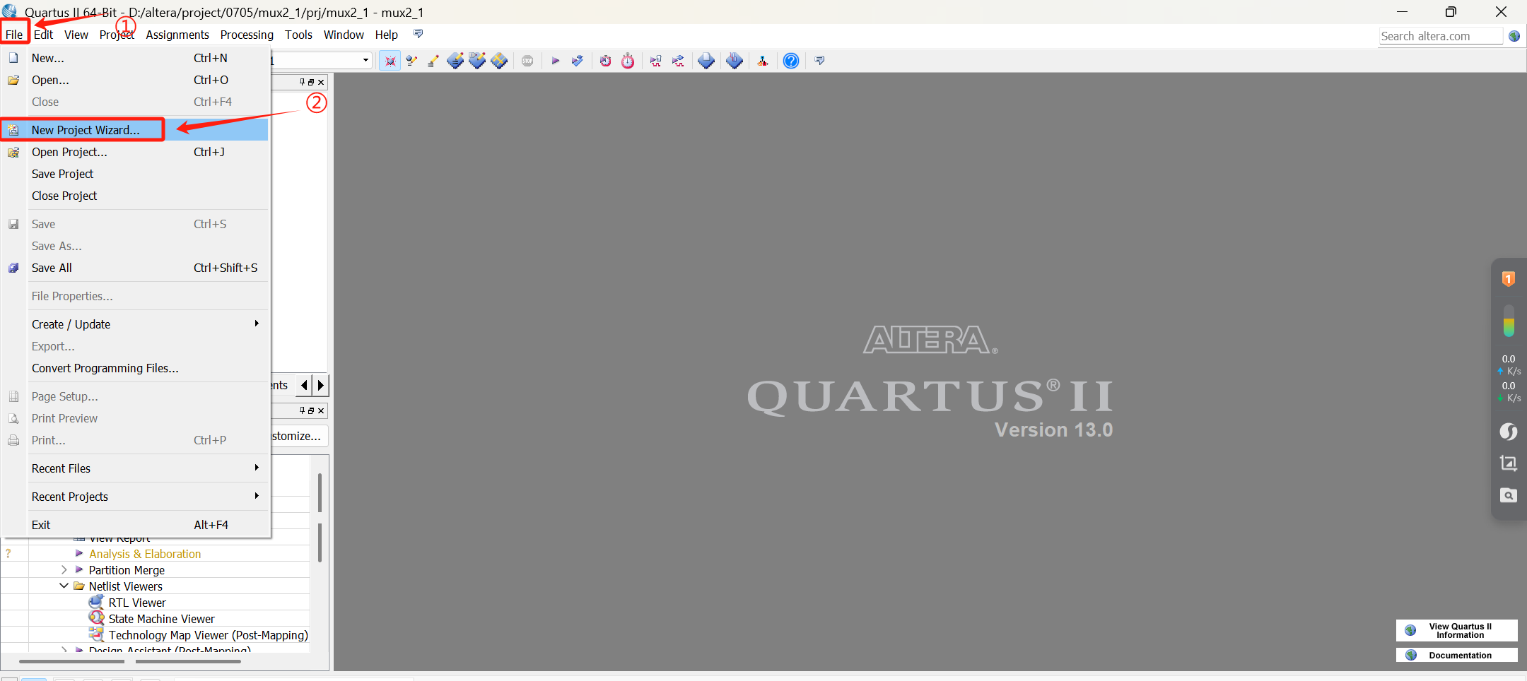 Quartus II 13.0使用教程（学习记录）_quartus13.0使用教程-CSDN博客